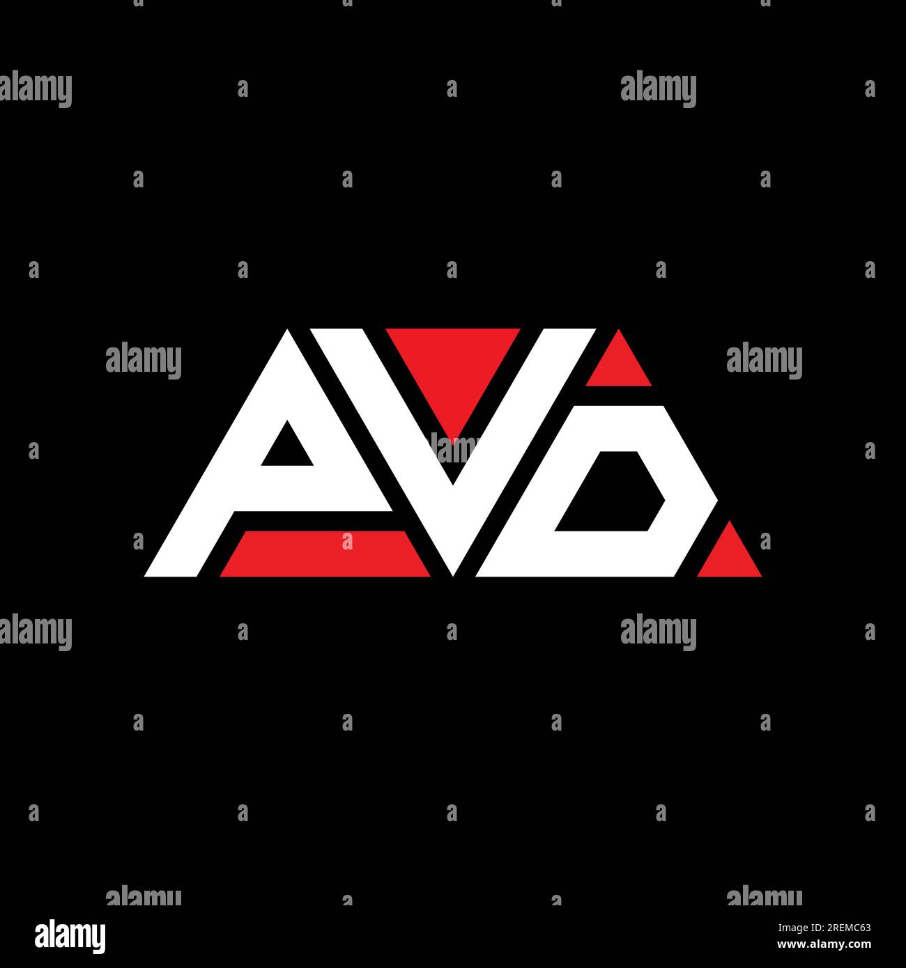 PVD triangle letter logo design with triangle shape. PVD triangle logo ...