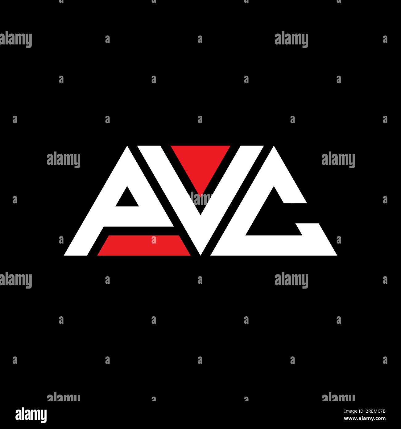 PVC triangle letter logo design with triangle shape. PVC triangle logo ...