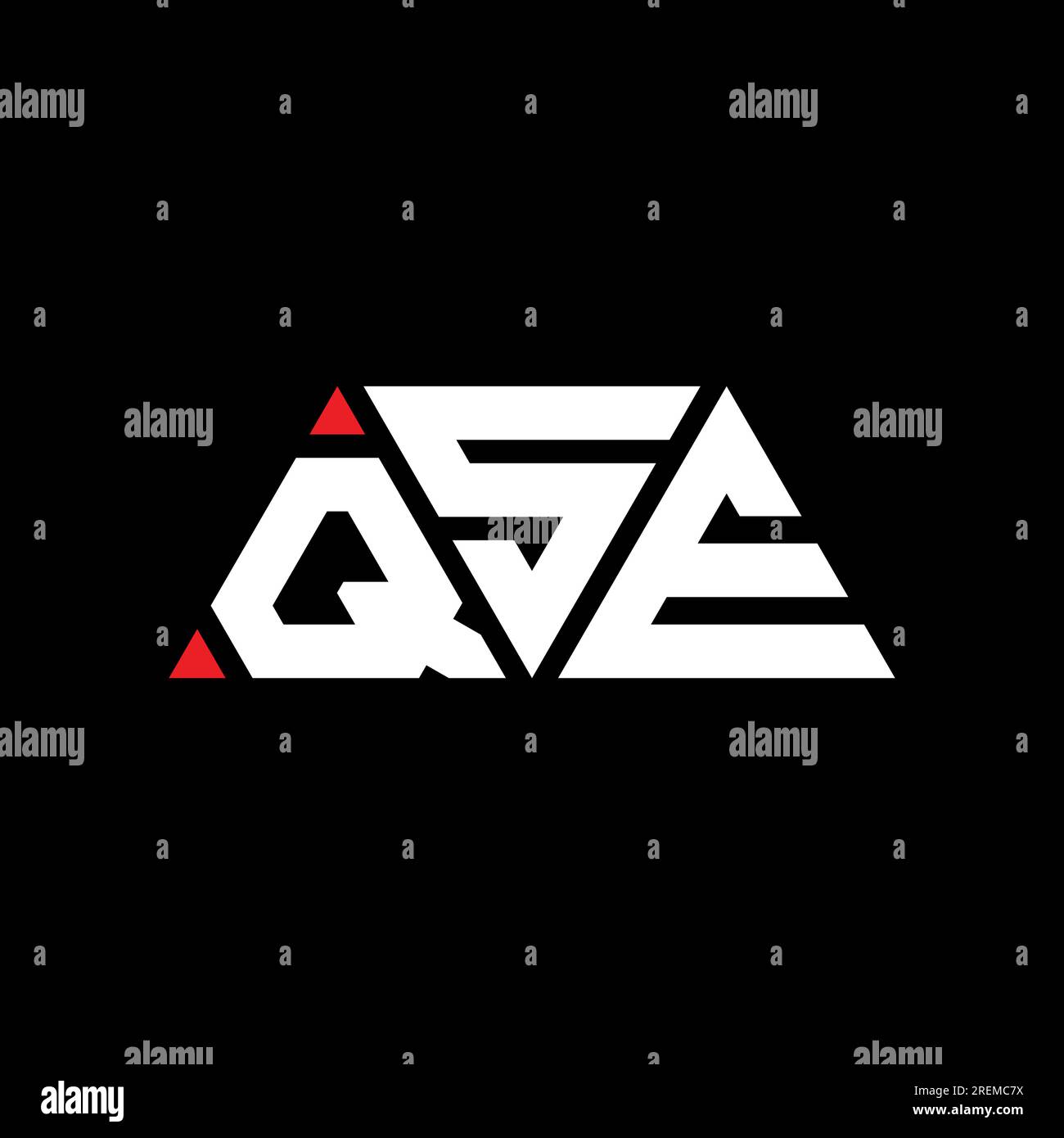 QSE triangle letter logo design with triangle shape. QSE triangle logo ...