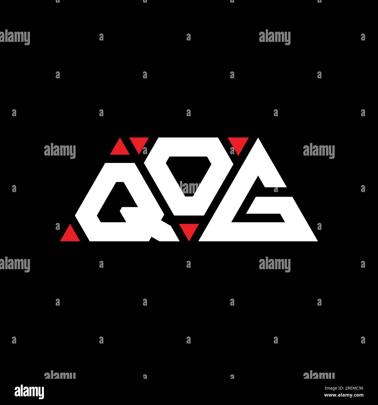 QOG triangle letter logo design with triangle shape. QOG triangle logo ...