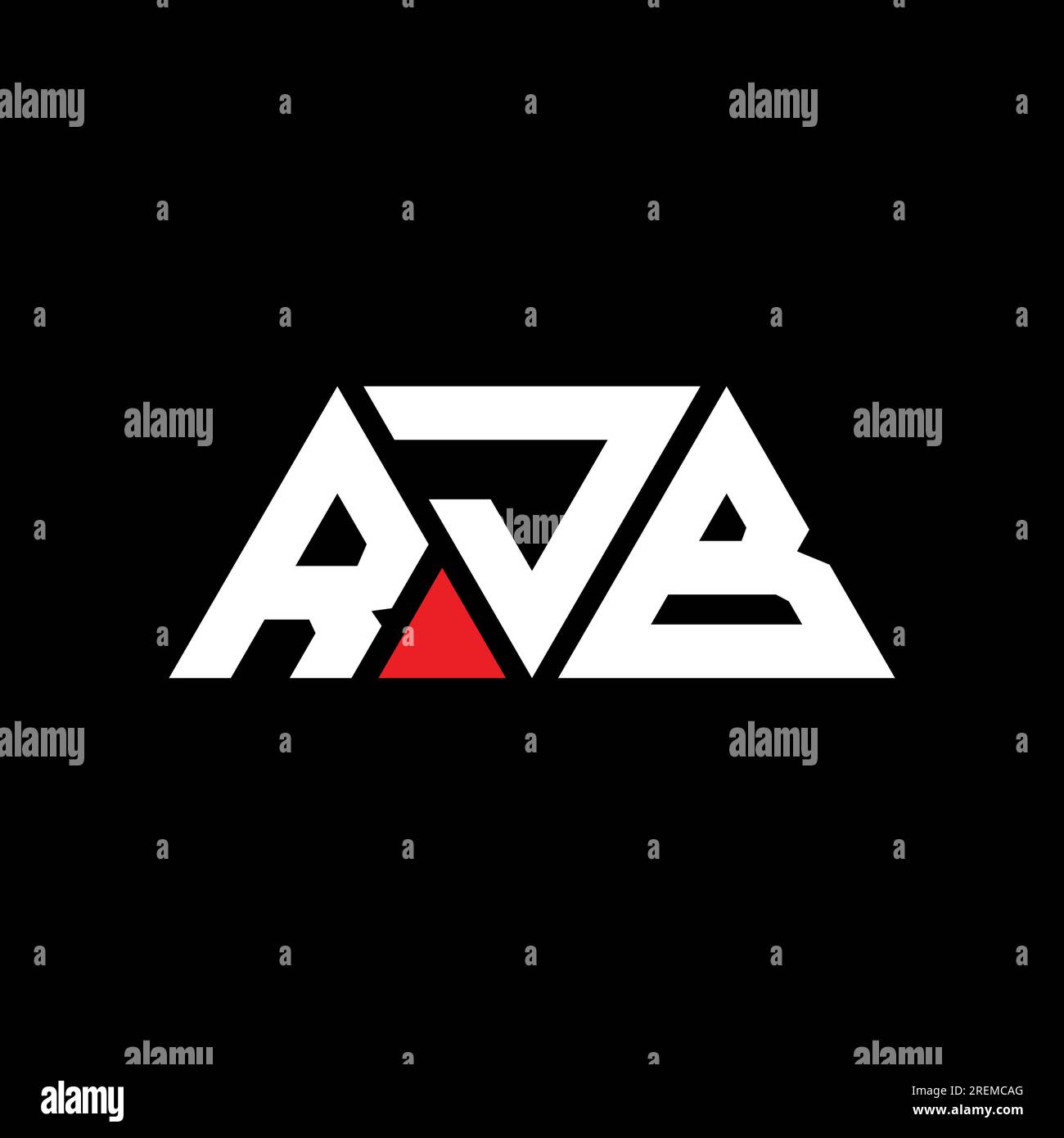 RJB triangle letter logo design with triangle shape. RJB triangle logo ...