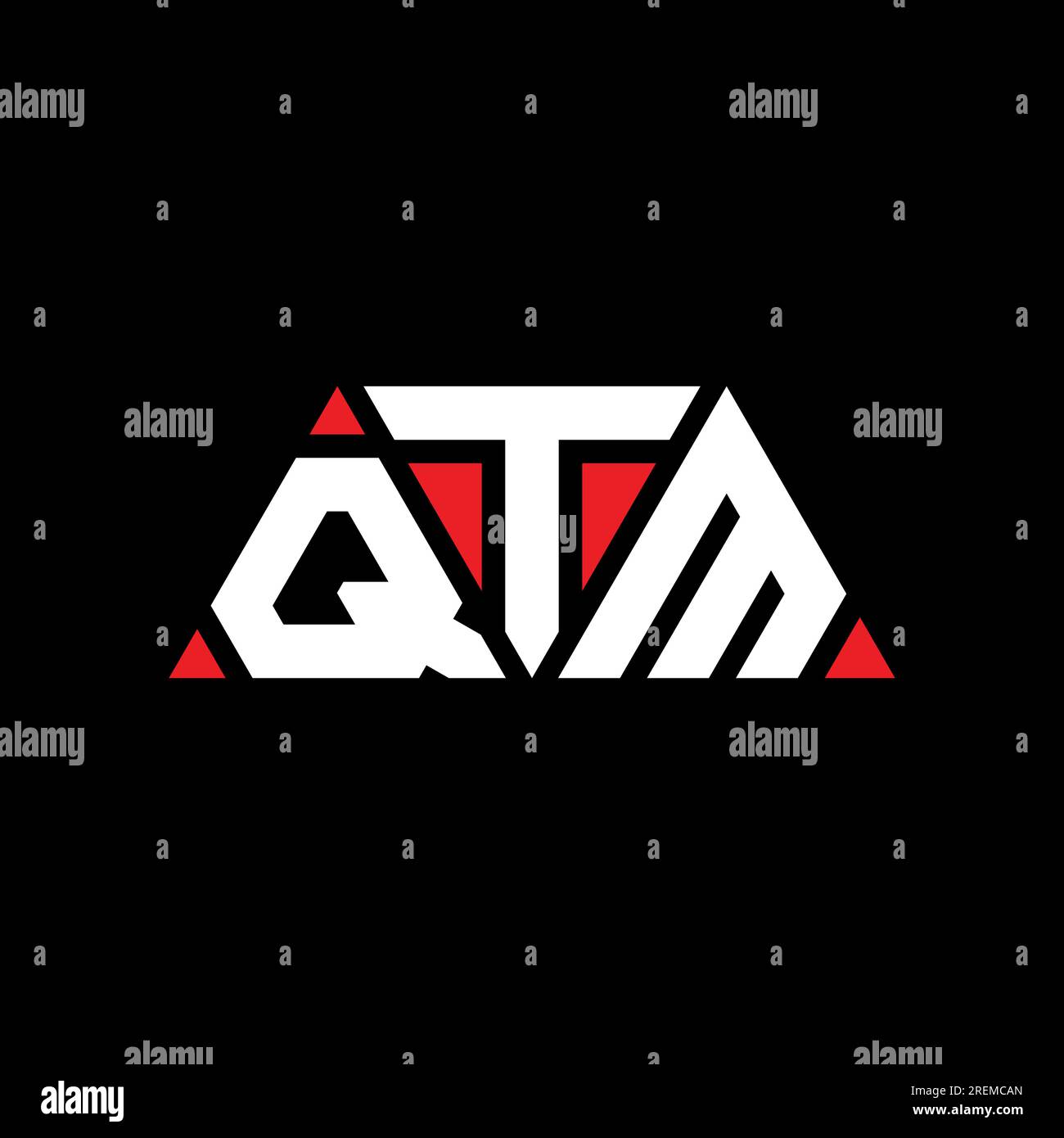 QTM triangle letter logo design with triangle shape. QTM triangle logo ...