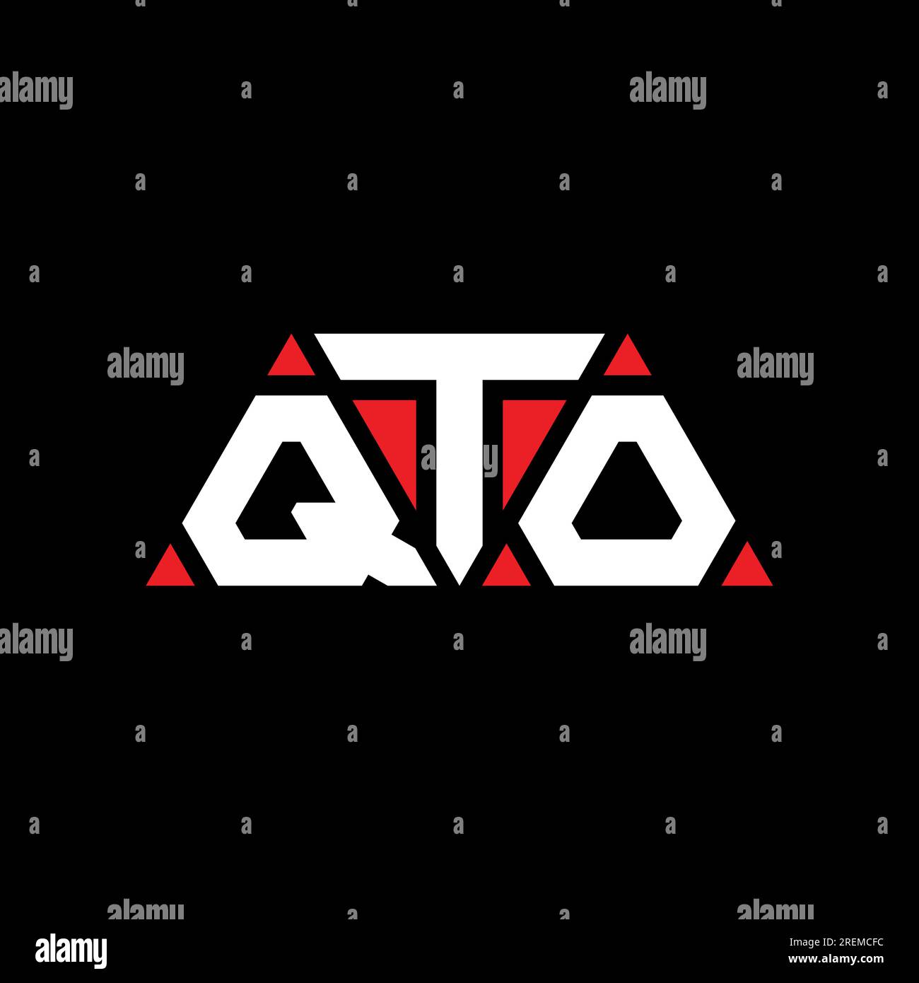 QTO triangle letter logo design with triangle shape. QTO triangle logo design monogram. QTO ...