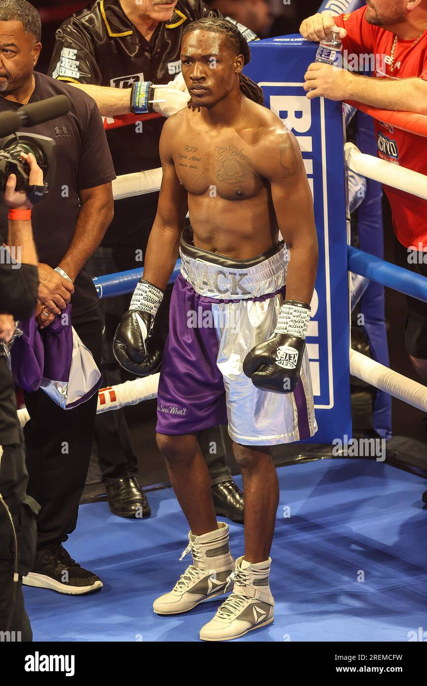 Las Vegas, NV, USA. 28th July, 2023. Kaylyn Alfred in the ring prior to ...