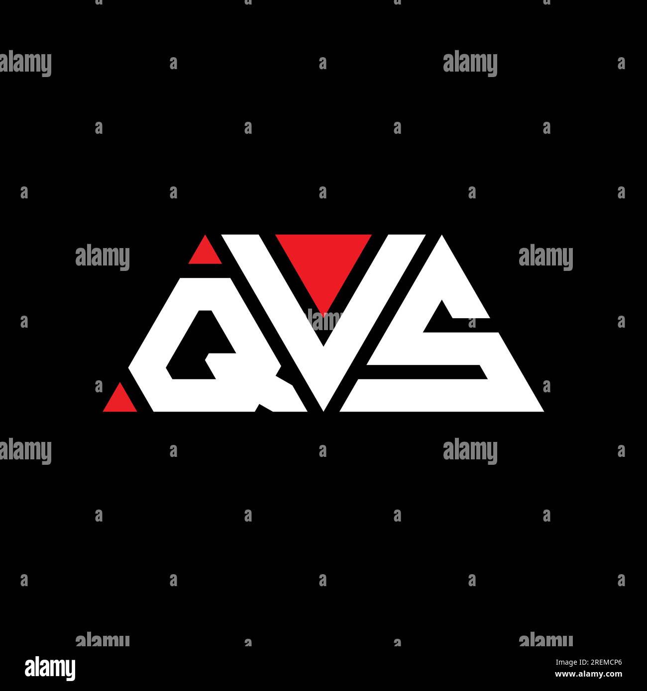QVS triangle letter logo design with triangle shape. QVS triangle logo ...