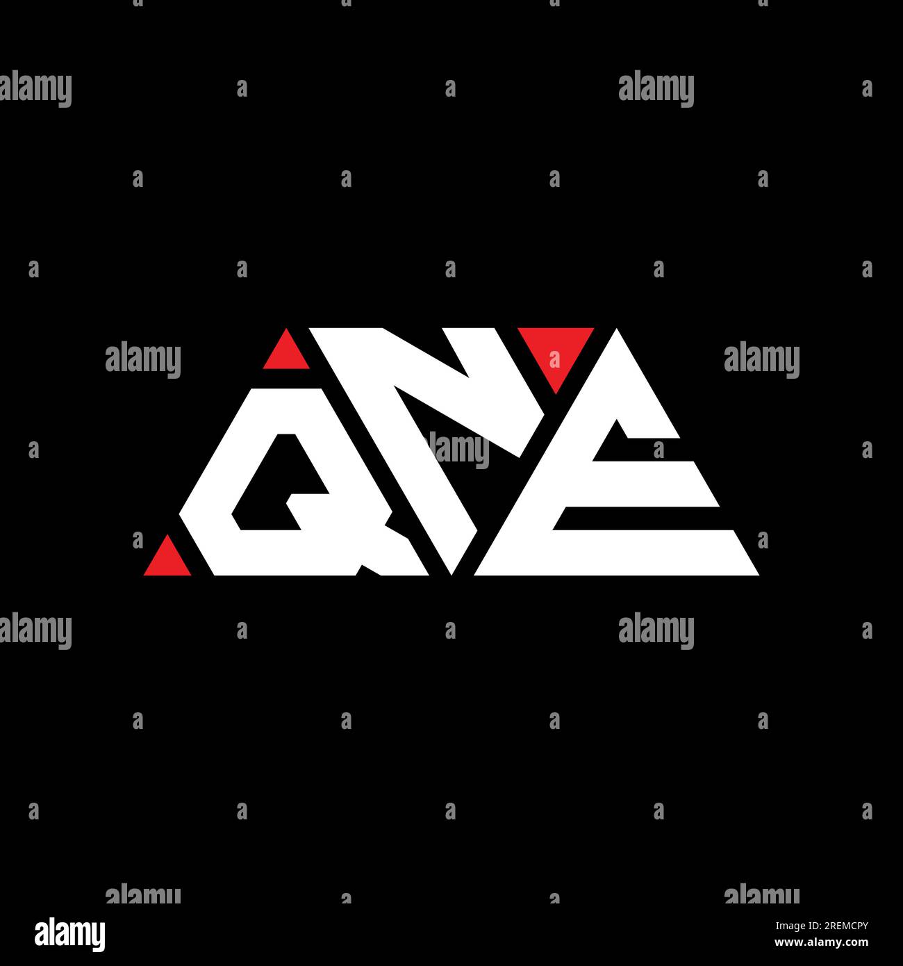 QNE triangle letter logo design with triangle shape. QNE triangle logo ...