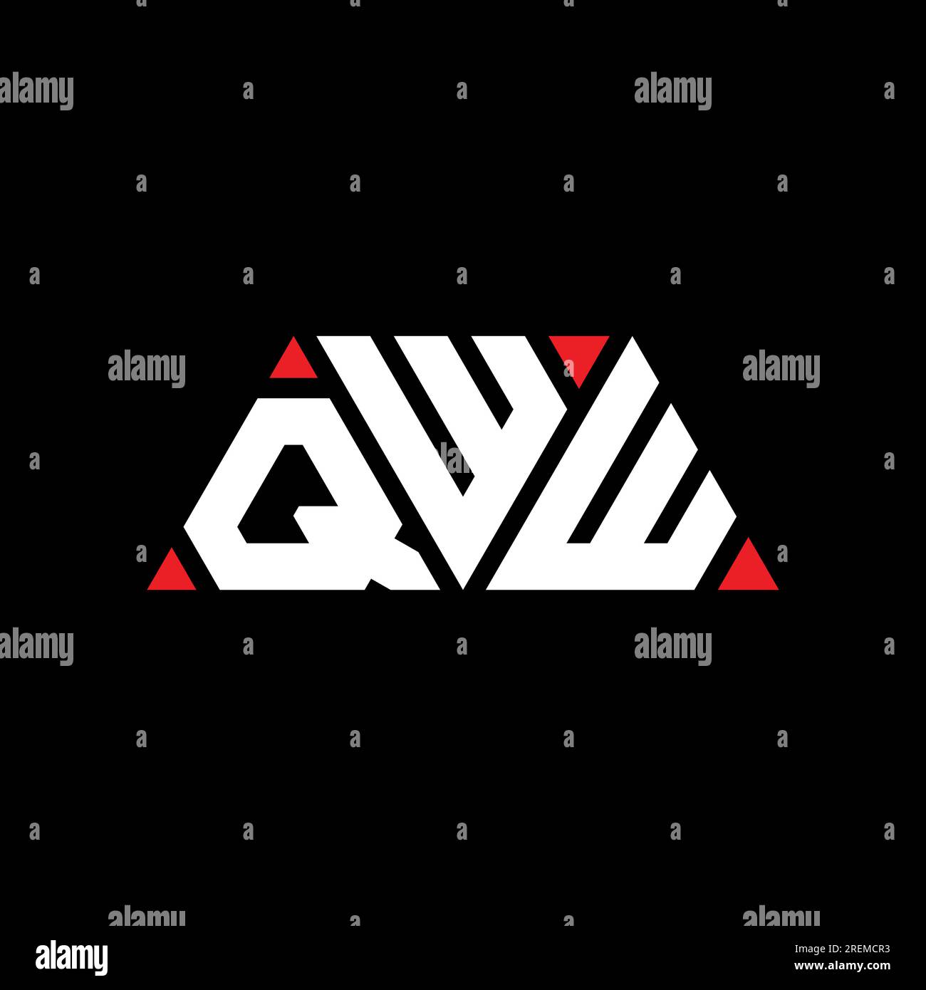 QWW triangle letter logo design with triangle shape. QWW triangle logo ...