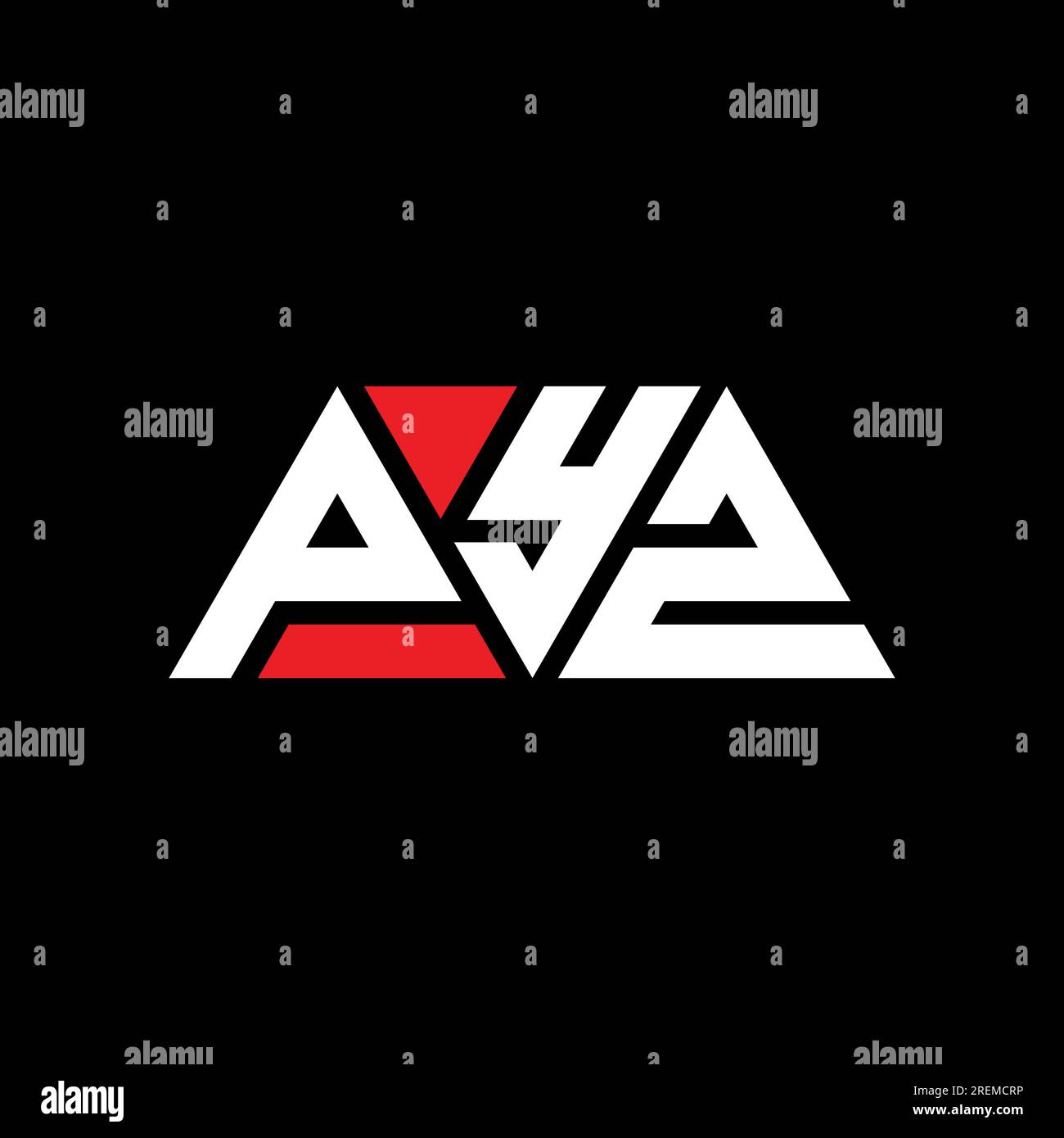 PYZ triangle letter logo design with triangle shape. PYZ triangle logo ...