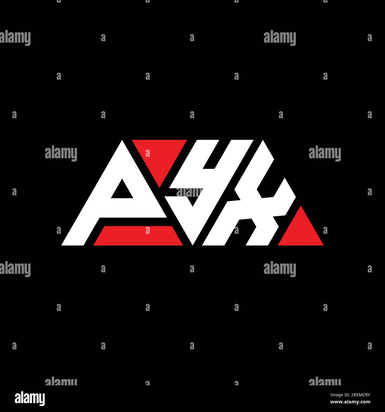 PYX triangle letter logo design with triangle shape. PYX triangle logo ...