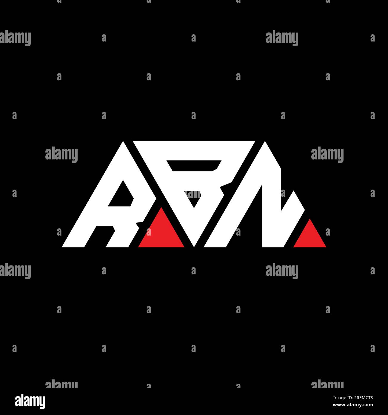 RBN triangle letter logo design with triangle shape. RBN triangle logo ...