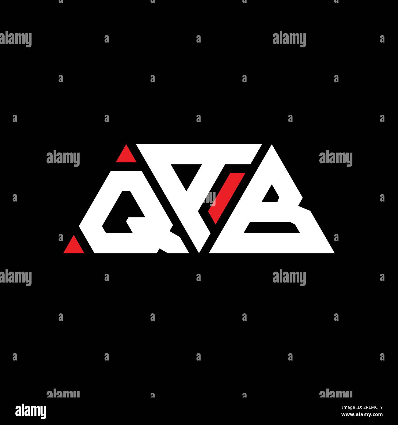 QAB triangle letter logo design with triangle shape. QAB triangle logo design monogram. QAB ...