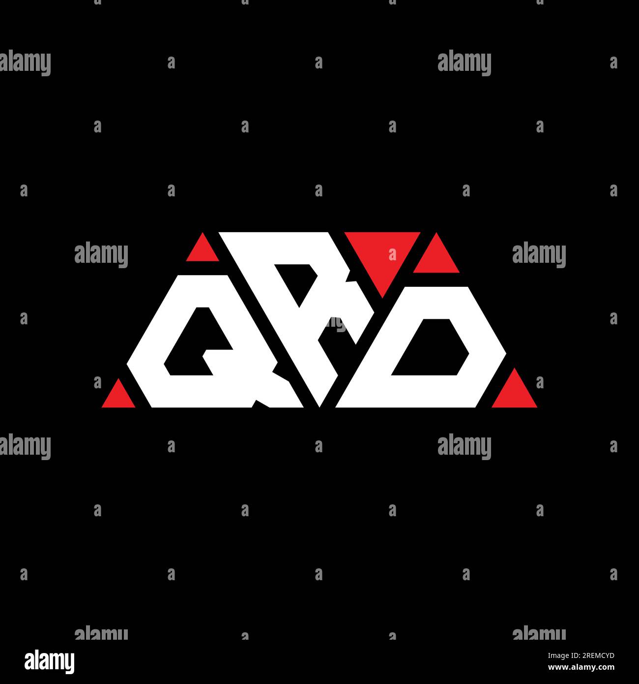 QRD triangle letter logo design with triangle shape. QRD triangle logo ...