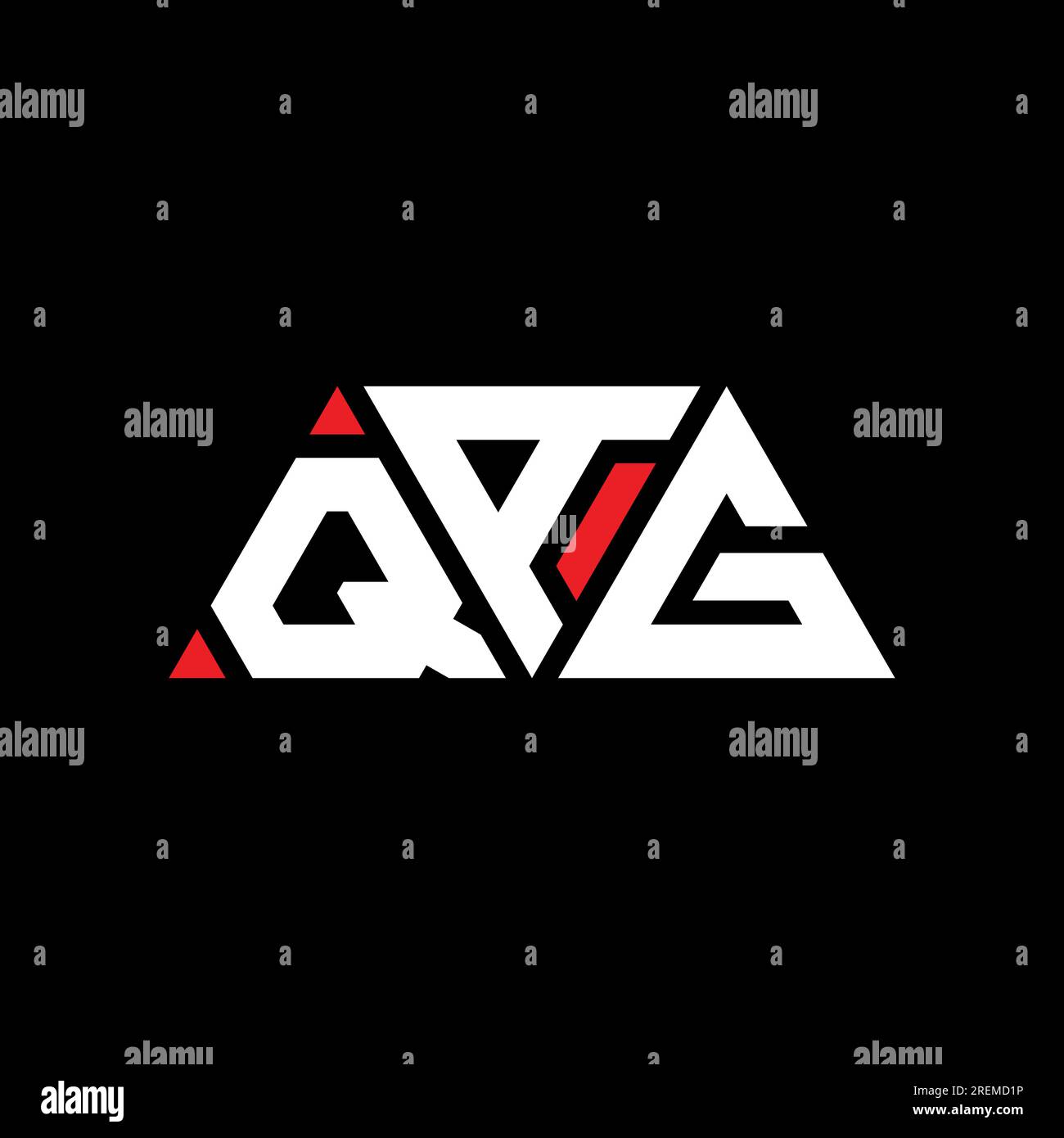 QAG triangle letter logo design with triangle shape. QAG triangle logo ...