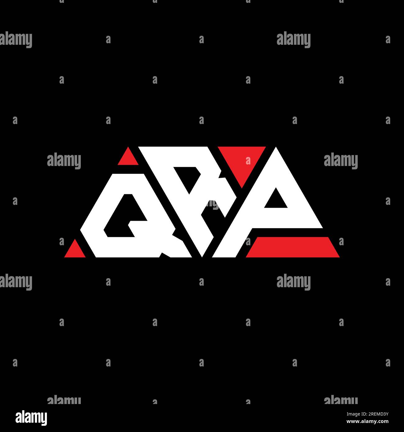 QRP triangle letter logo design with triangle shape. QRP triangle logo ...