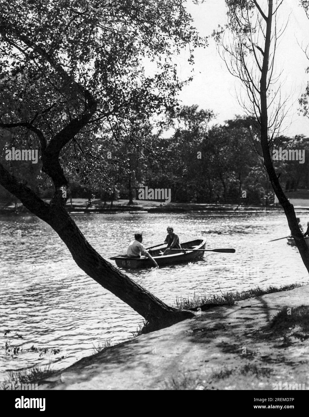 1920s rowing boat Black and White Stock Photos & Images - Alamy