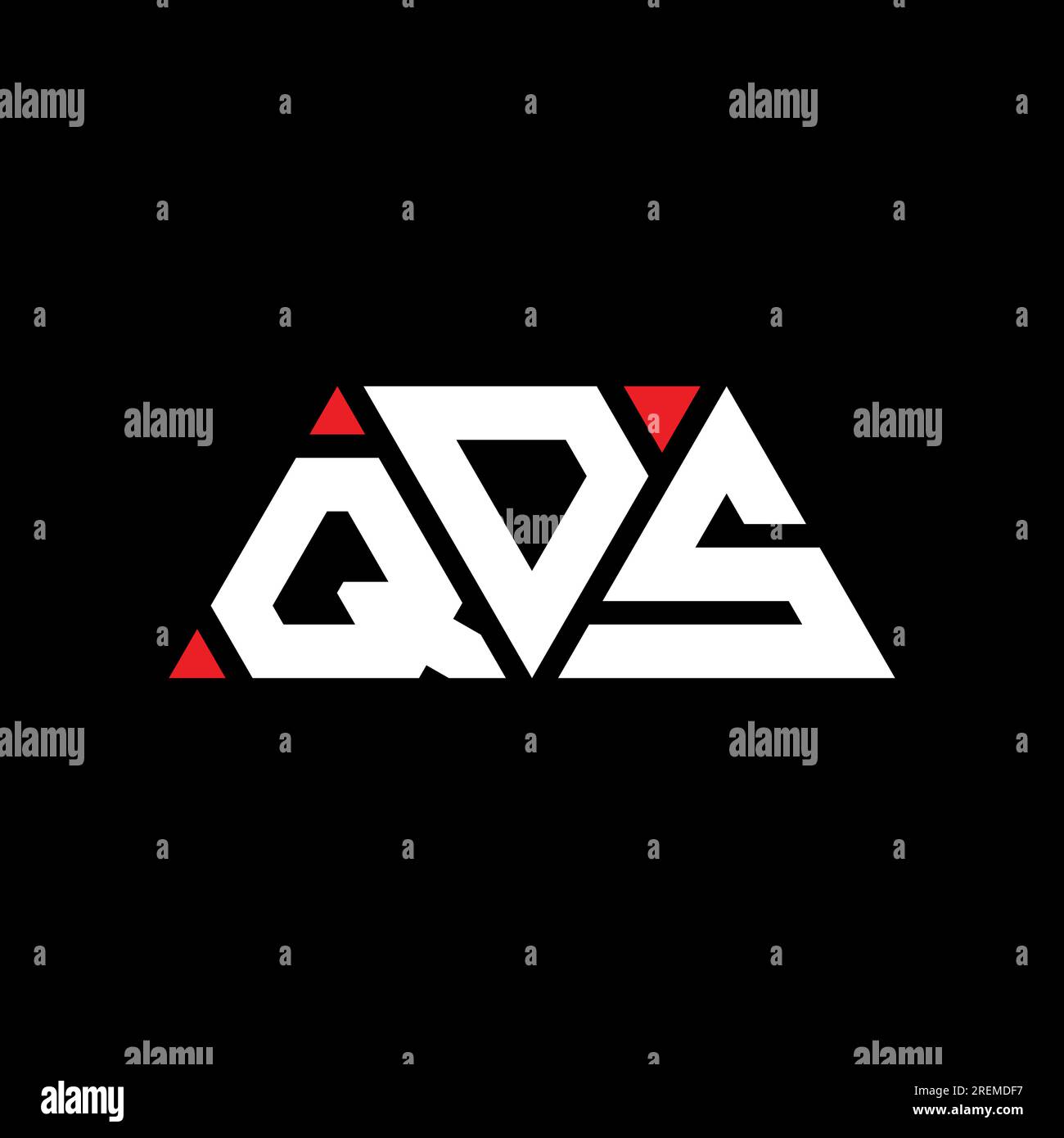 QDS triangle letter logo design with triangle shape. QDS triangle logo ...