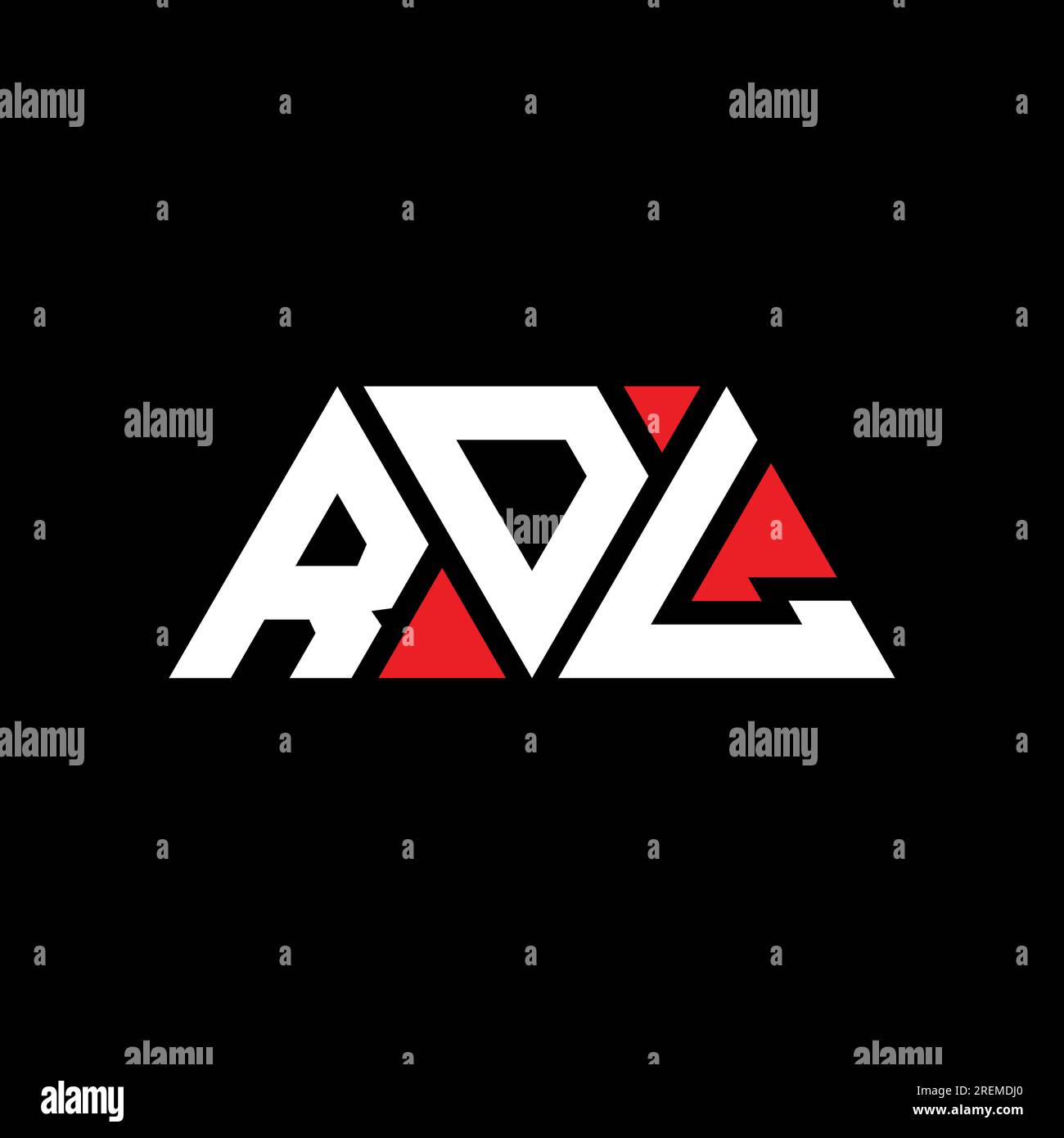 Rdl Triangle Letter Logo Design With Triangle Shape Rdl Triangle Logo