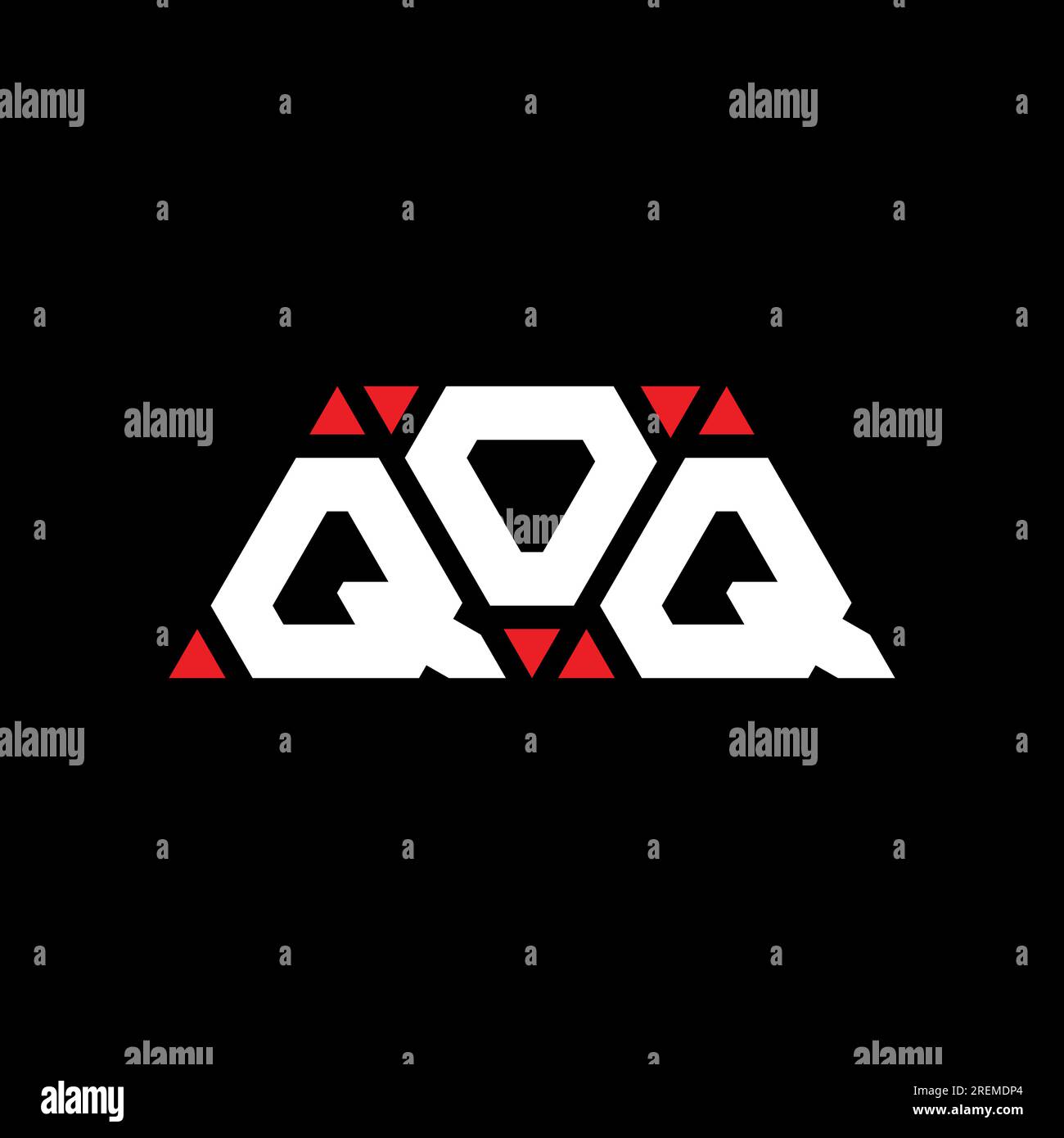 QOQ triangle letter logo design with triangle shape. QOQ triangle logo ...
