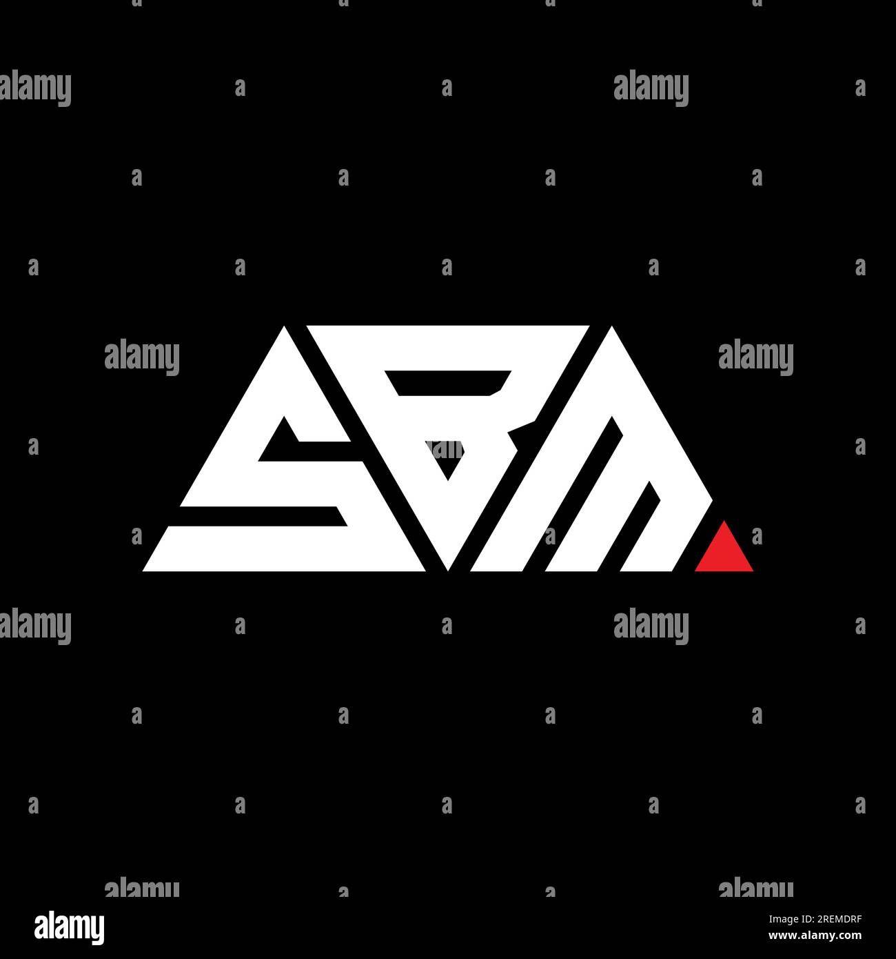 SBM triangle letter logo design with triangle shape. SBM triangle logo ...