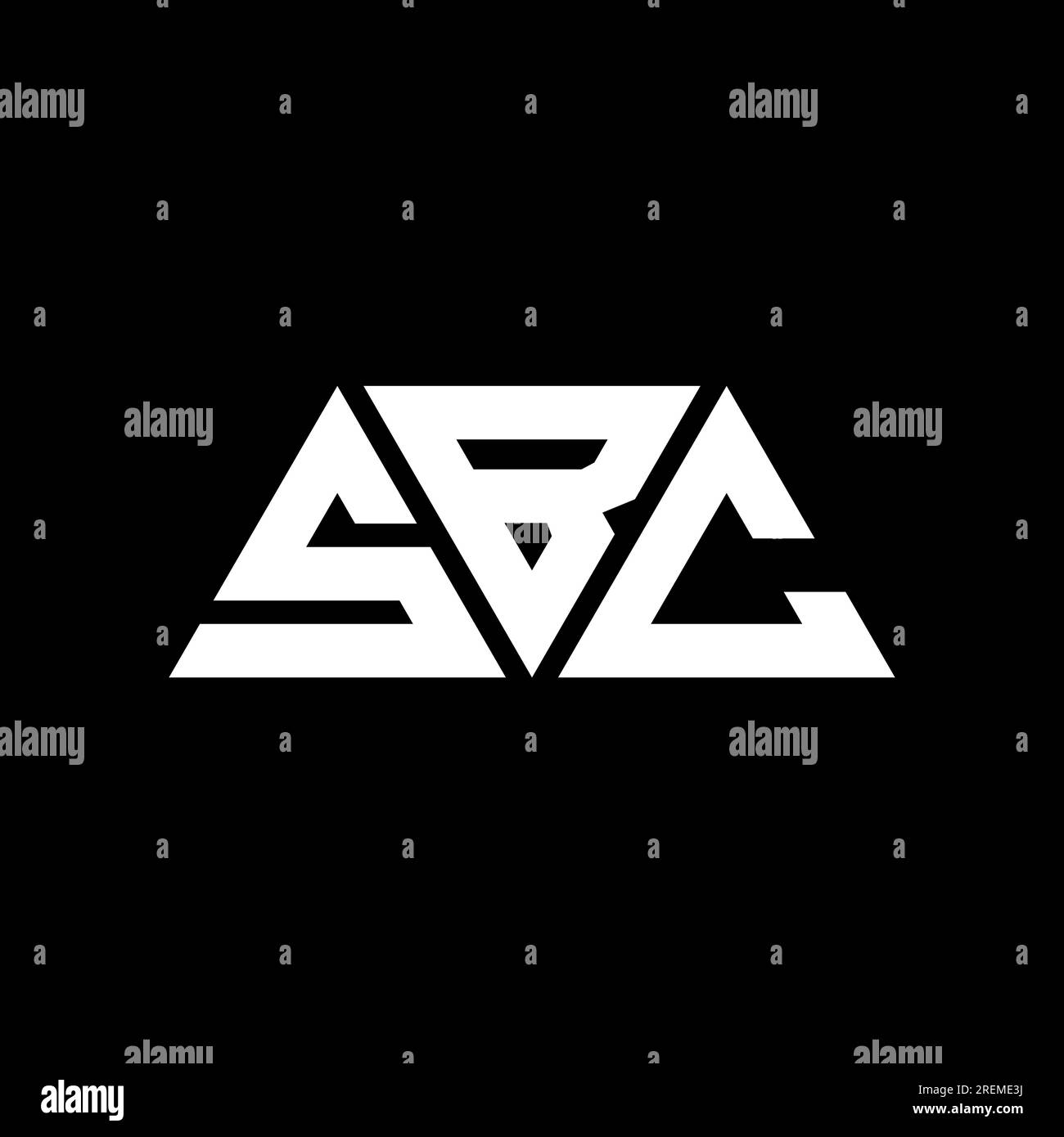 SBC triangle letter logo design with triangle shape. SBC triangle logo ...