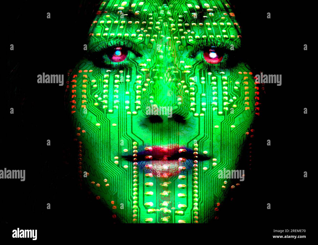 Artificial intelligence, conceptual composite image Stock Photo - Alamy