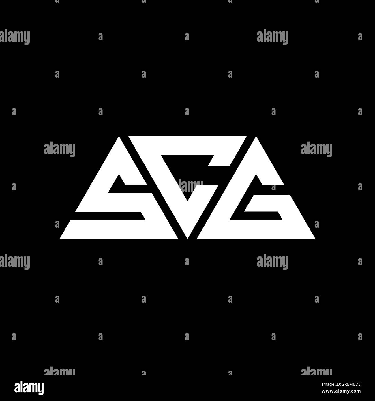 SCG triangle letter logo design with triangle shape. SCG triangle logo ...