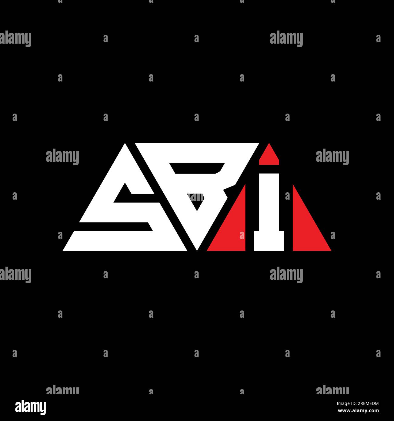 SBI triangle letter logo design with triangle shape. SBI triangle logo ...