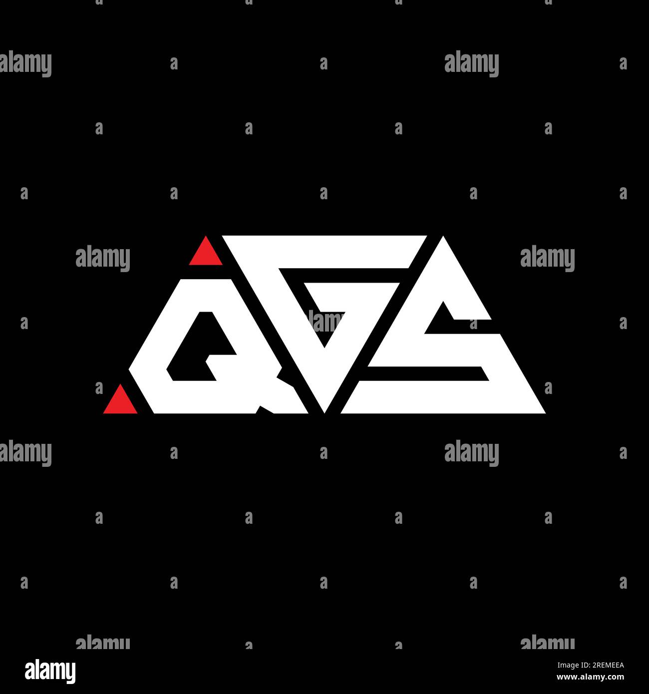 QGS triangle letter logo design with triangle shape. QGS triangle logo ...