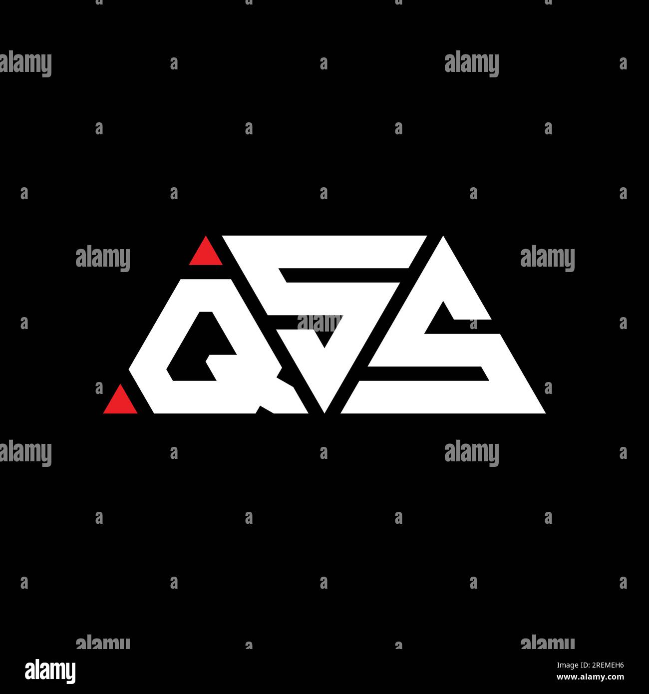 QSS triangle letter logo design with triangle shape. QSS triangle logo ...