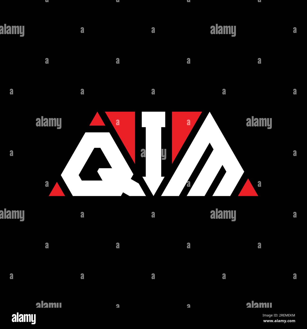 QIM triangle letter logo design with triangle shape. QIM triangle logo design monogram. QIM ...
