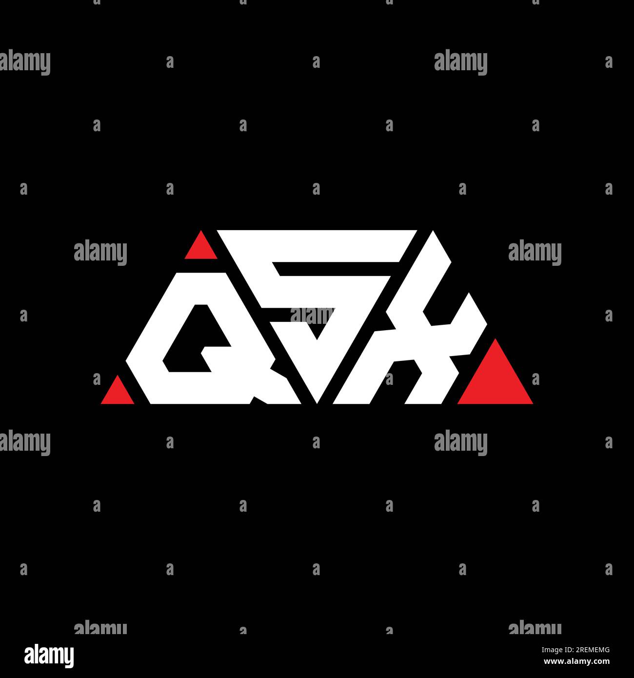 QSX triangle letter logo design with triangle shape. QSX triangle logo ...