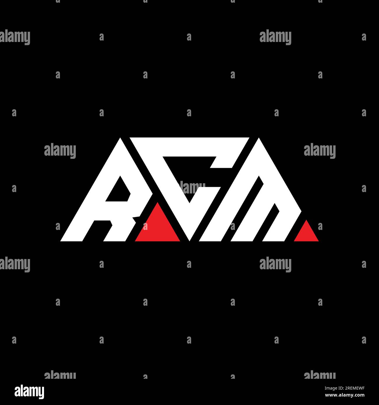 RCM triangle letter logo design with triangle shape. RCM triangle logo ...