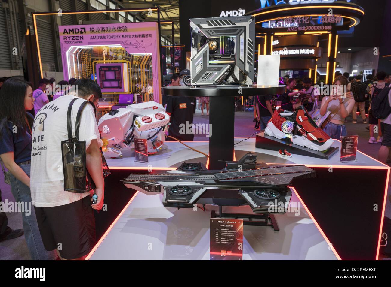 SHANGHAI, CHINA - JULY 28, 2023 - Beautiful consoles on display at the ...