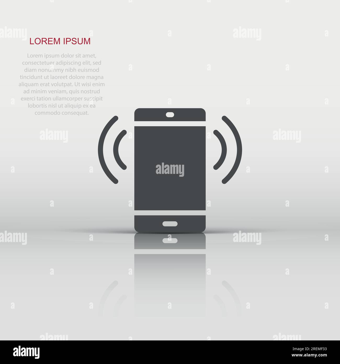 Smartphone blank screen icon in flat style. Mobile phone vector ...