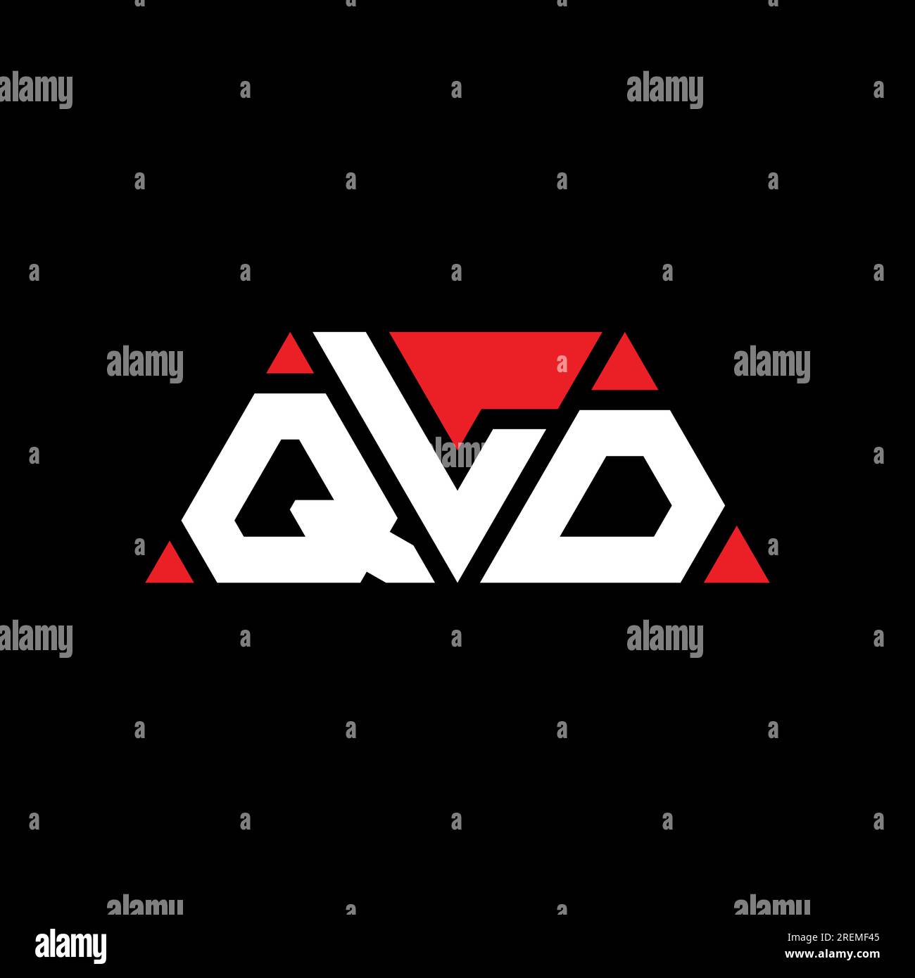 QLD triangle letter logo design with triangle shape. QLD triangle logo ...