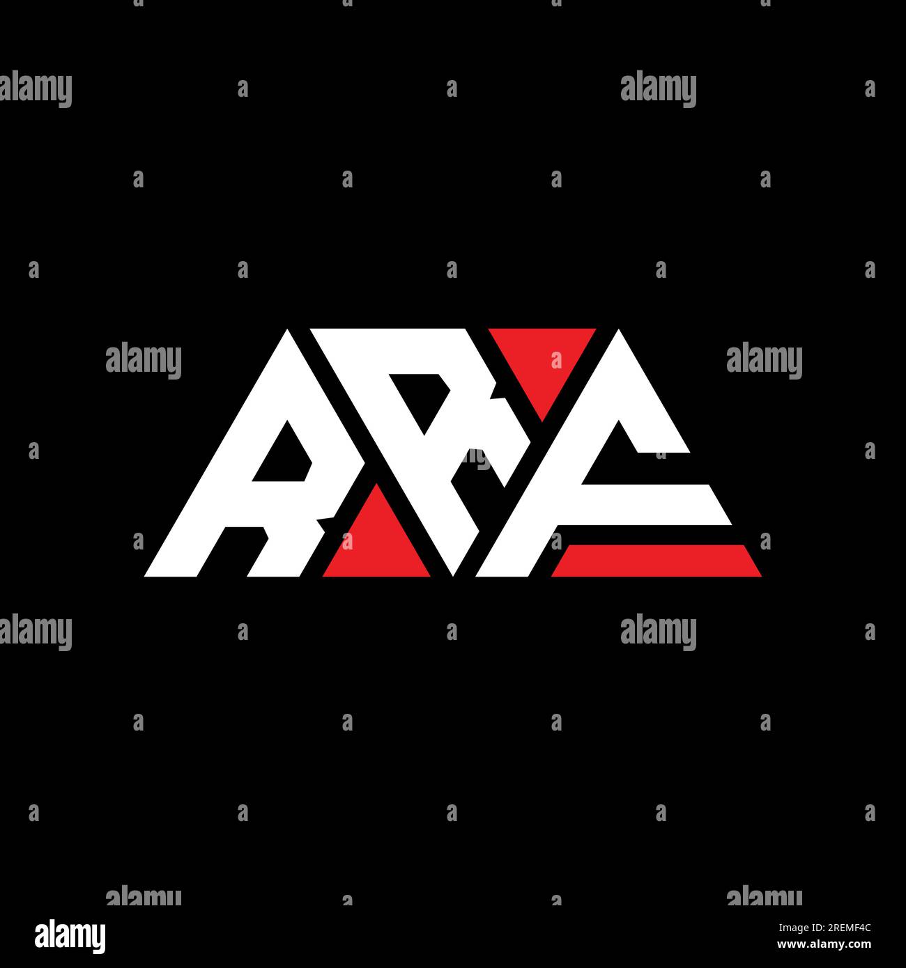 RRF triangle letter logo design with triangle shape. RRF triangle logo ...