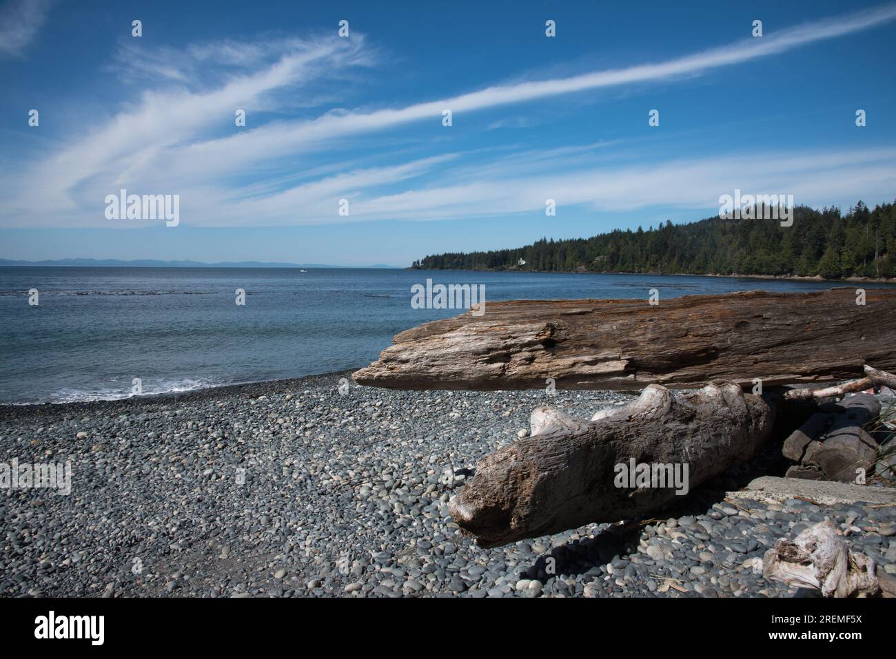 French Beach Park at the southwest park of Vancouver Island is covered ...