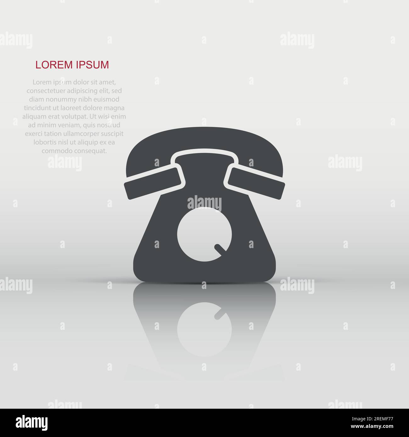 Mobile Phone Icon In Flat Style Telephone Talk Vector Illustration On White Isolated Background