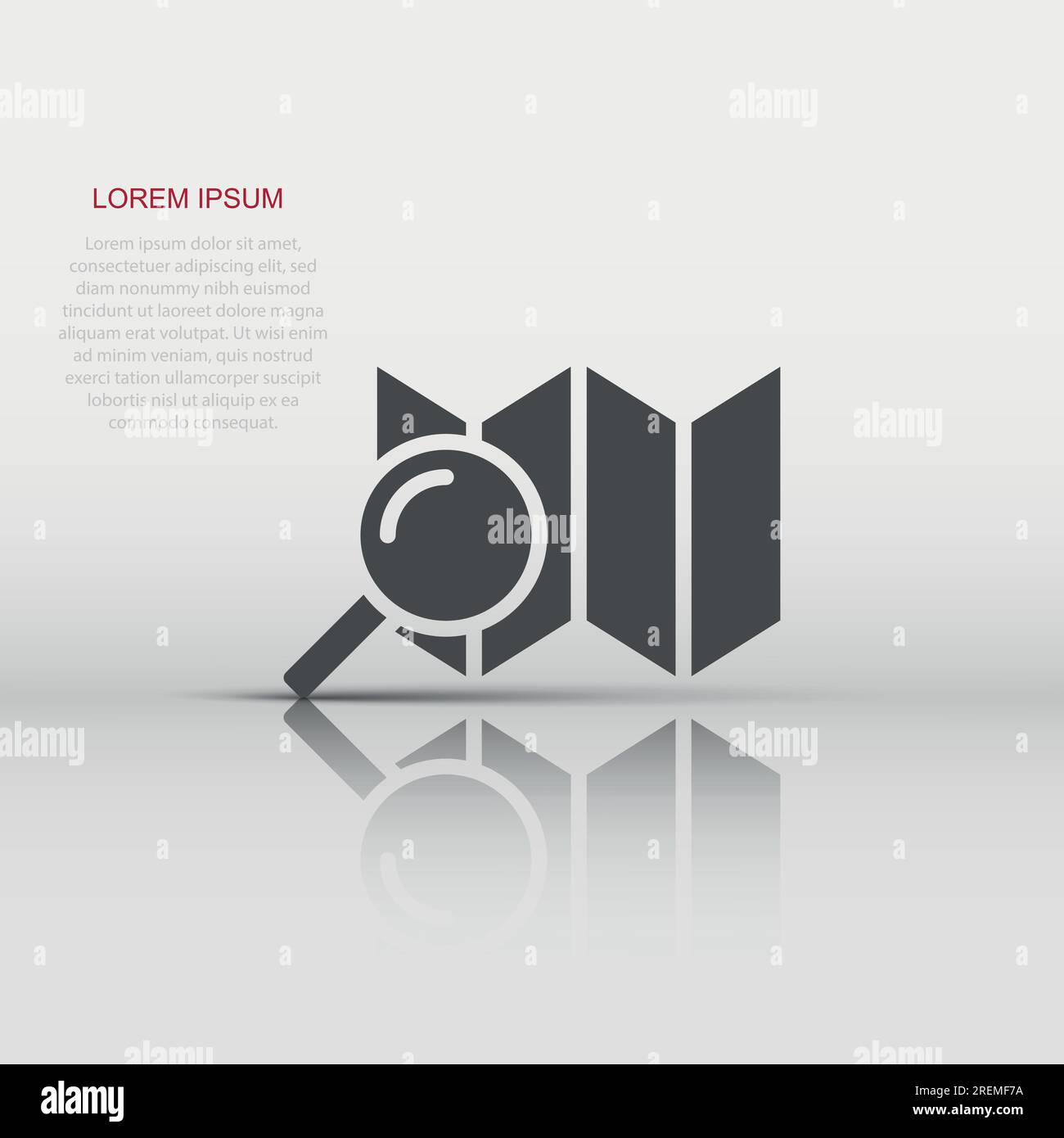 Search location icon in flat style. gps navigation vector illustration ...