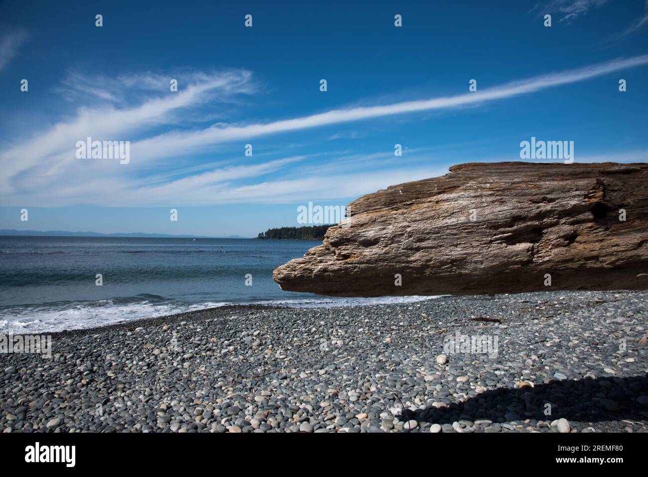 French Beach Park at the southwest park of Vancouver Island is covered ...