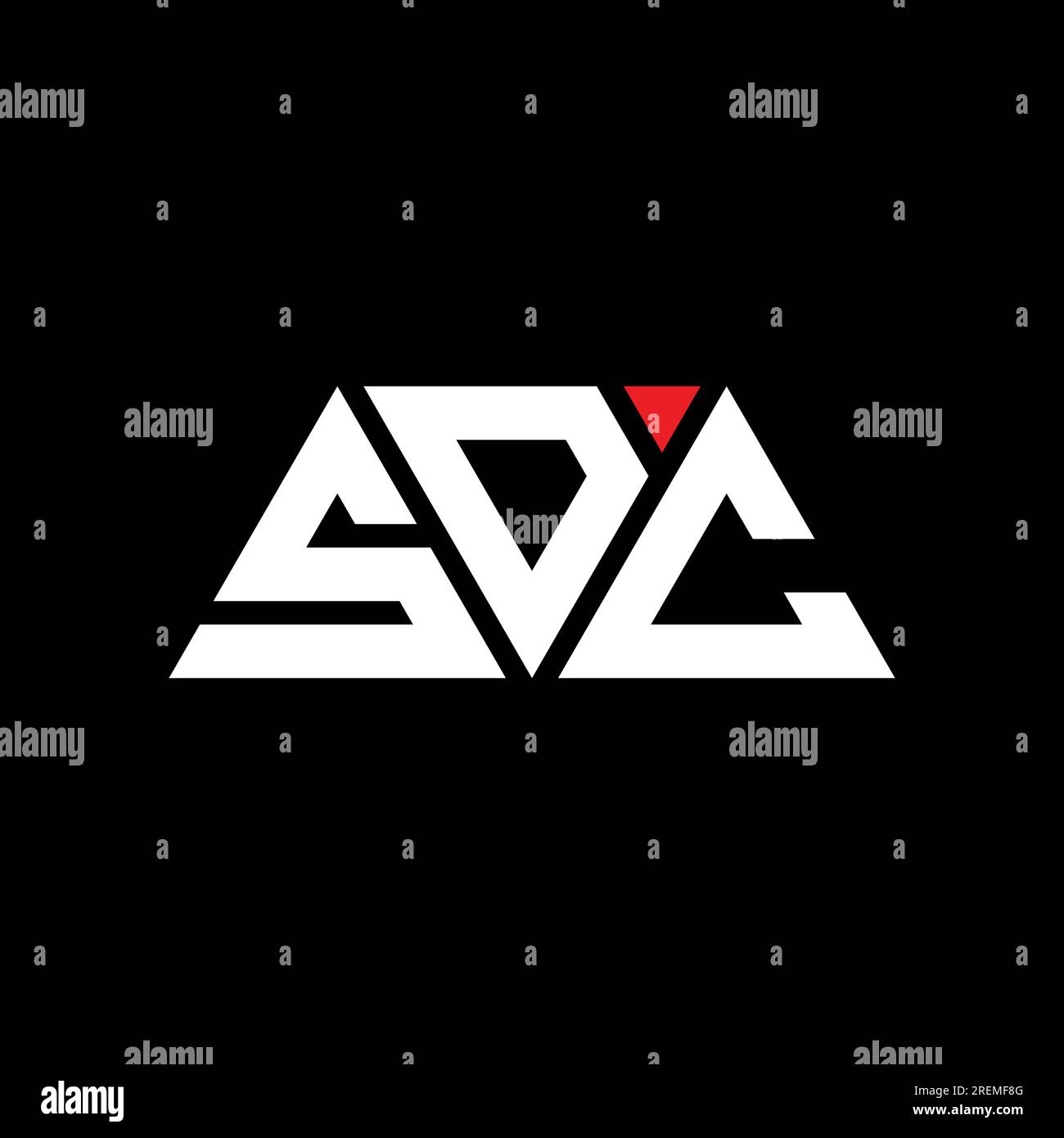 SDC triangle letter logo design with triangle shape. SDC triangle logo ...