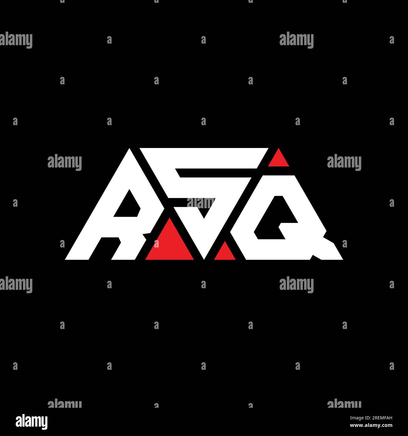RSQ triangle letter logo design with triangle shape. RSQ triangle logo ...