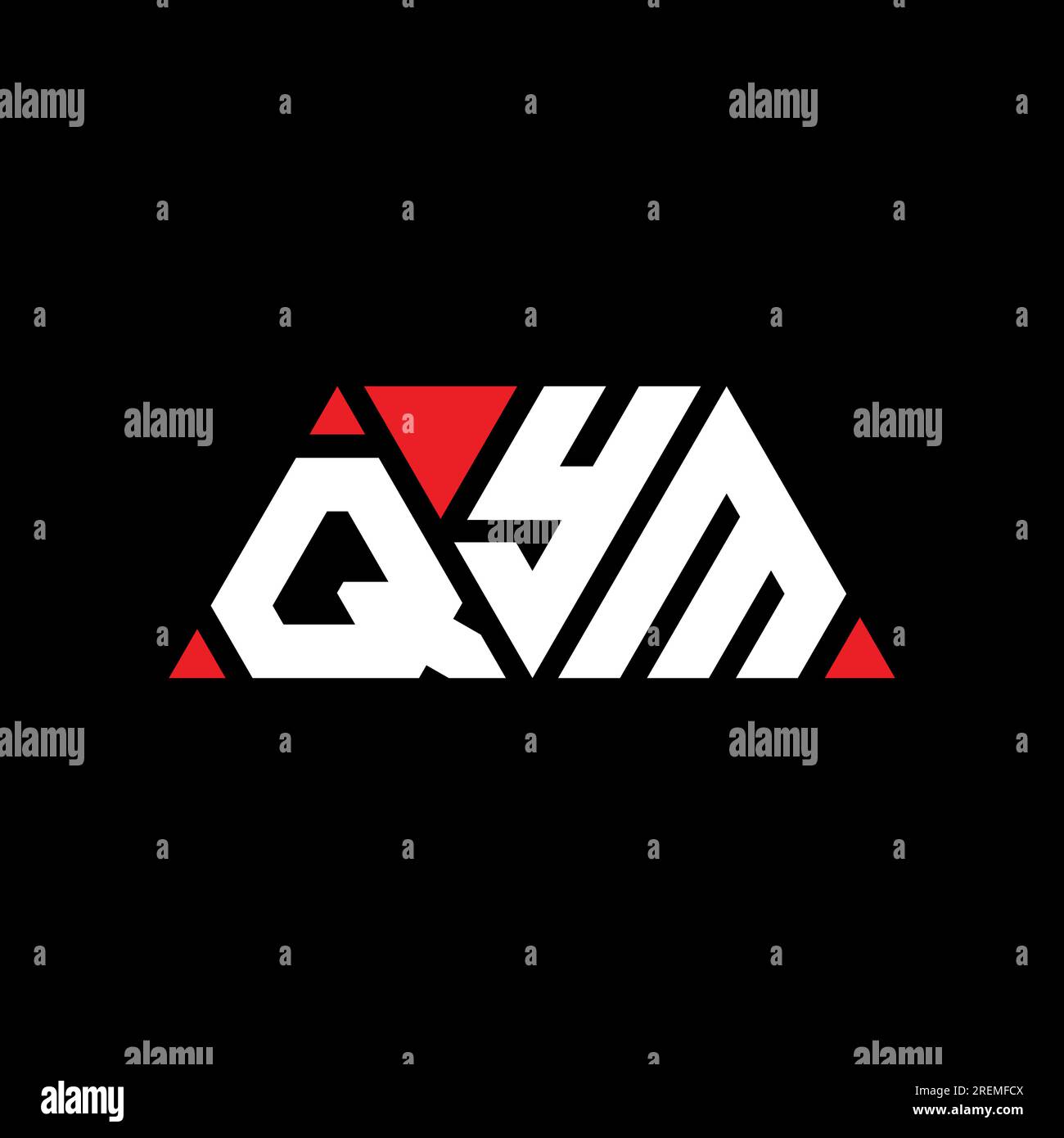 QYM triangle letter logo design with triangle shape. QYM triangle logo ...