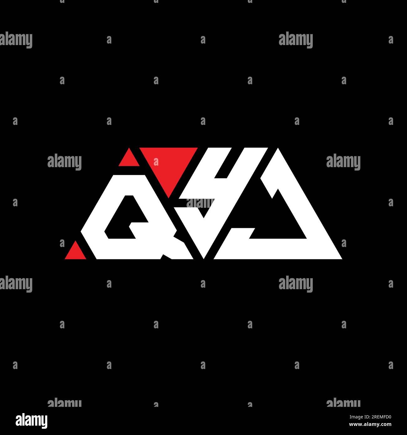 QYJ triangle letter logo design with triangle shape. QYJ triangle logo ...