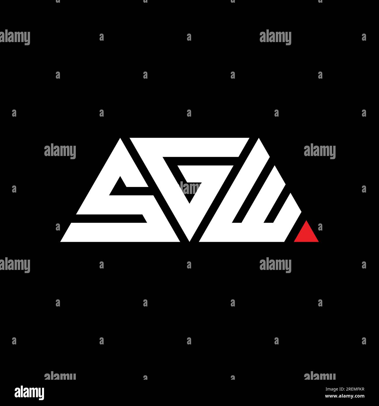 SGW triangle letter logo design with triangle shape. SGW triangle logo ...