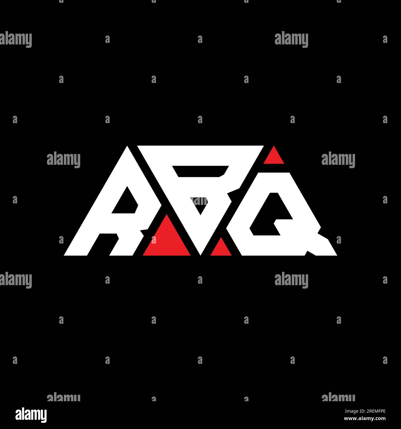 RBQ triangle letter logo design with triangle shape. RBQ triangle logo ...