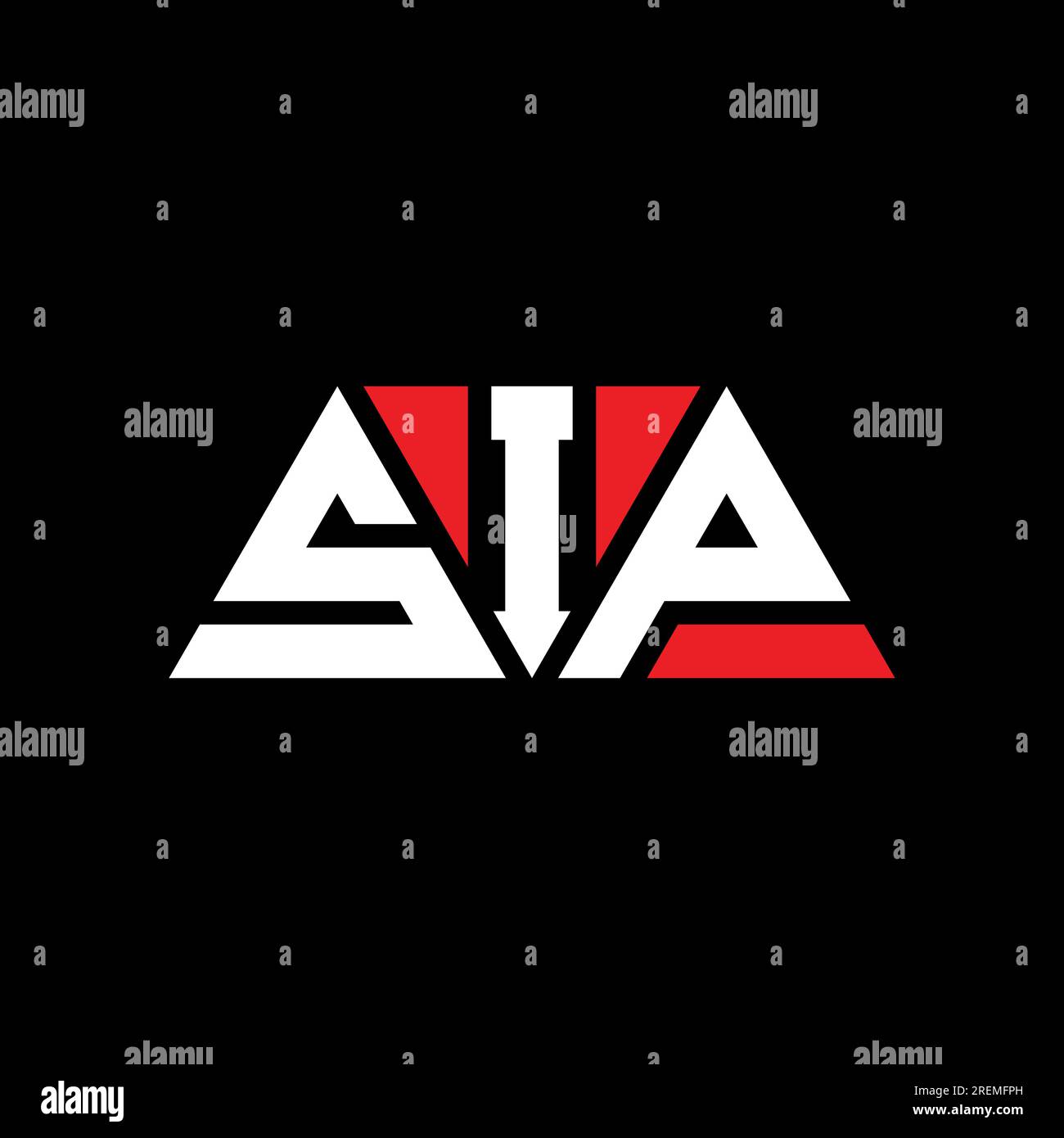 SIP triangle letter logo design with triangle shape. SIP triangle logo ...
