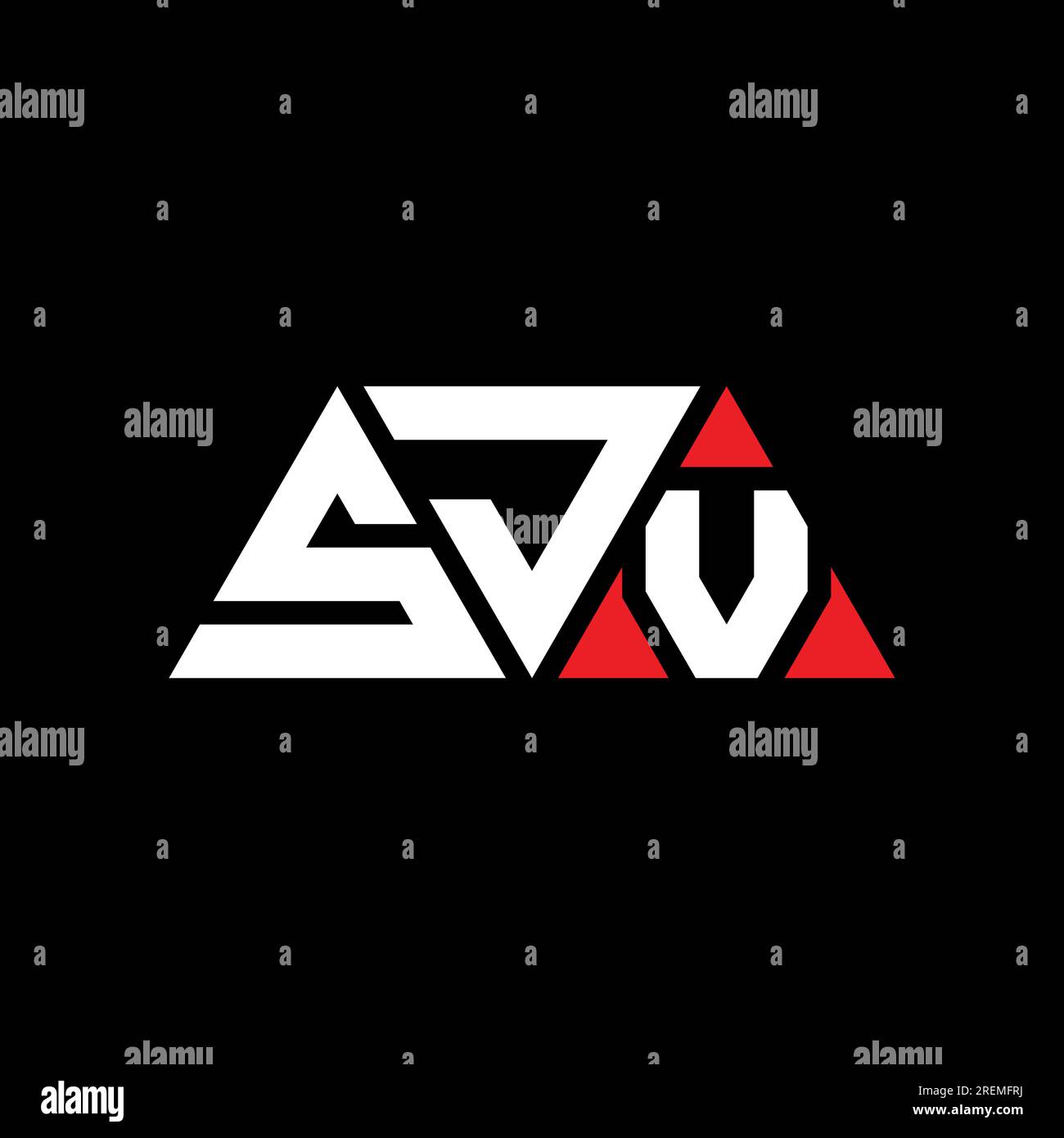 SJV triangle letter logo design with triangle shape. SJV triangle logo ...