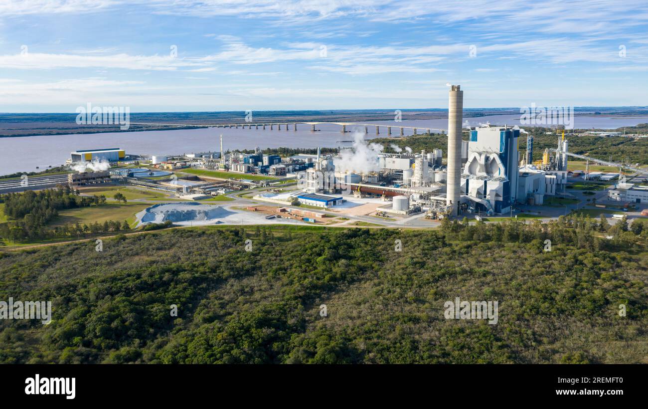 Aerial of pulp and paper mill hi-res stock photography and images - Alamy