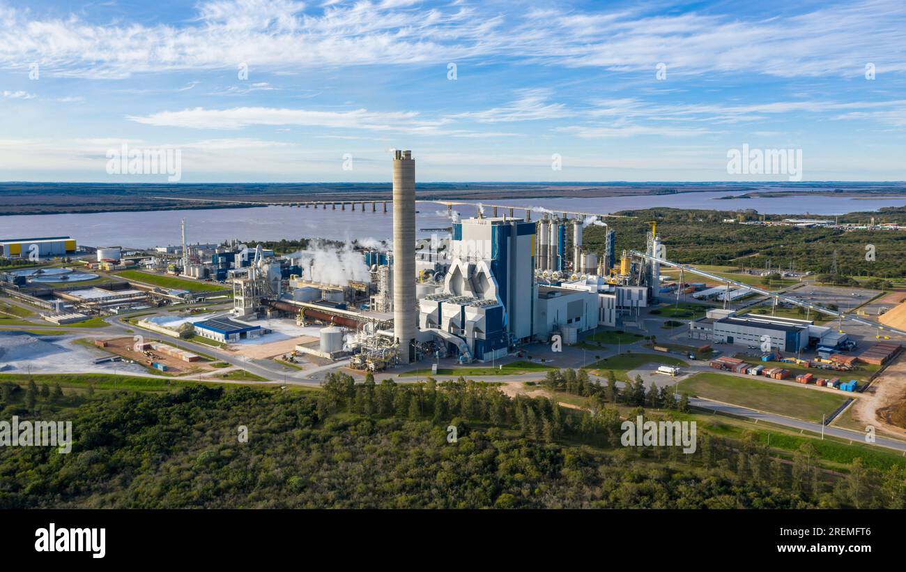 Aerial of pulp and paper mill hi-res stock photography and images - Alamy